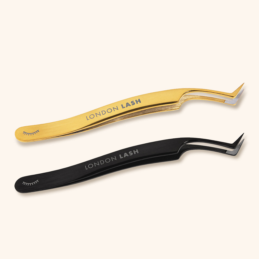 Lash Tweezers - Wide Fiber Tip Volume Tweezers | London Lash